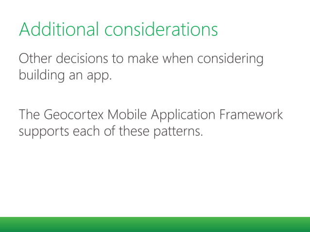 Building disconnected applications with the Geocortex mobile application framework - BK2016 | PPT