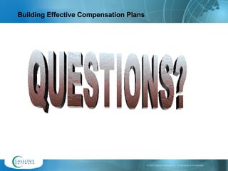 Building Effective Compensation Plans | PPT | Business | Business and ...