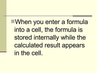 Building Formulas With Excel 2 | PPT