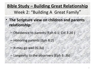 Building Great Families | PPT