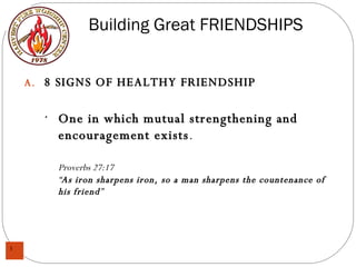 Building Great Friendships | PPT