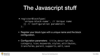 Building your first Gutenberg block | PPT