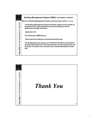 Building management-system power point | PDF