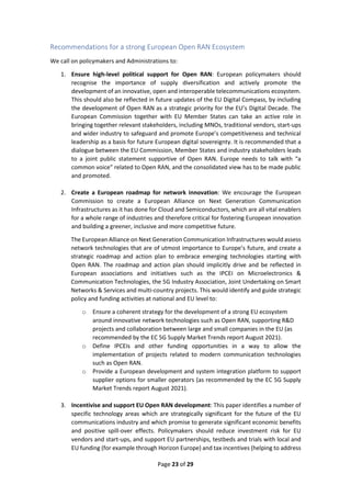 BUILDING AN OPEN RAN ECOSYSTEM FOR EUROPE | PDF