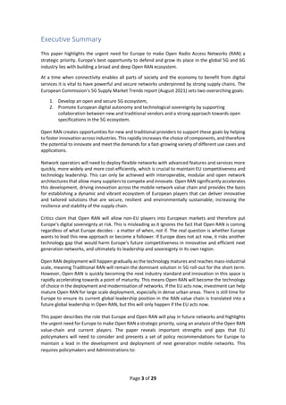 BUILDING AN OPEN RAN ECOSYSTEM FOR EUROPE | PDF