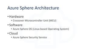 Building Secure IoT Solutions using Azure Sphere | PPTX