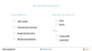 Building Serverless Machine Learning Models in the Cloud [PyData DC] | PDF | Cloud Computing ...