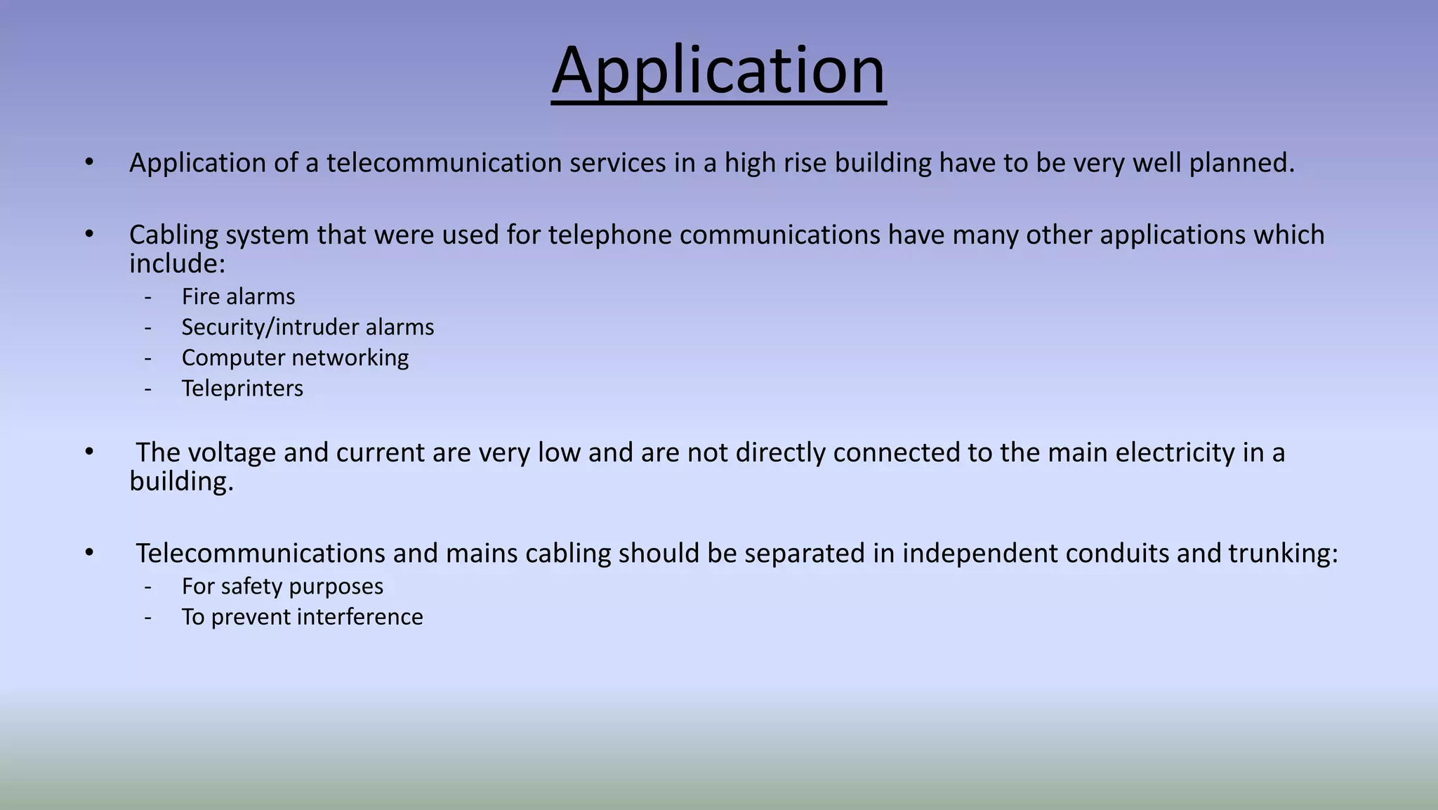 Building services- telecommunications for high rise building | PPTX