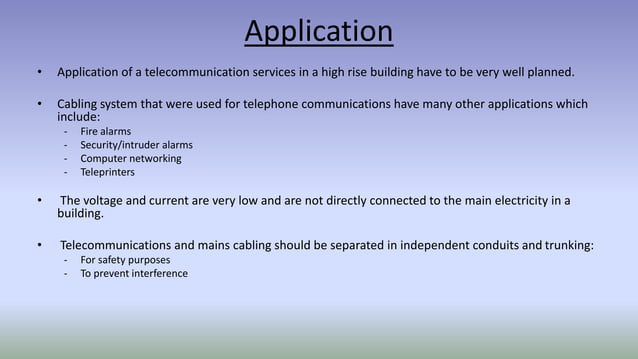 Building services- telecommunications for high rise building | PPTX ...