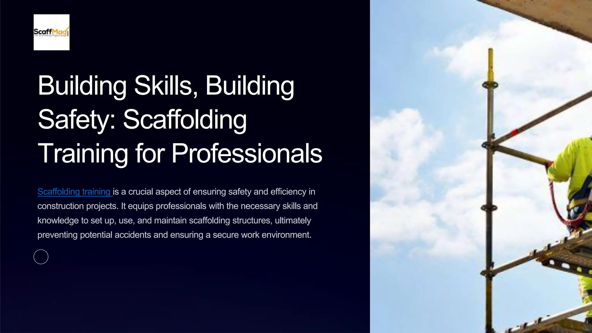 Building Skills, Building Safety: Scaffolding Training for ...