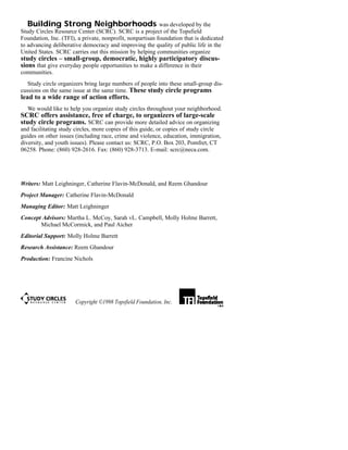 Building Strong Neighborhoods: A Study Guide for Public Dialogue and ...