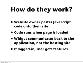 Building 3rd party widgets with JavaScript | PPT