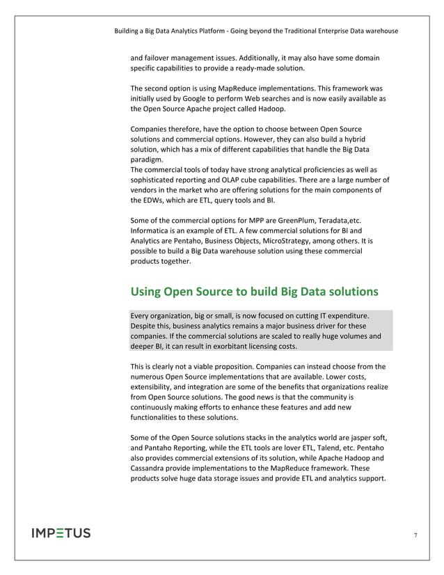 Building a Big Data Analytics Platform- Impetus White Paper | PDF