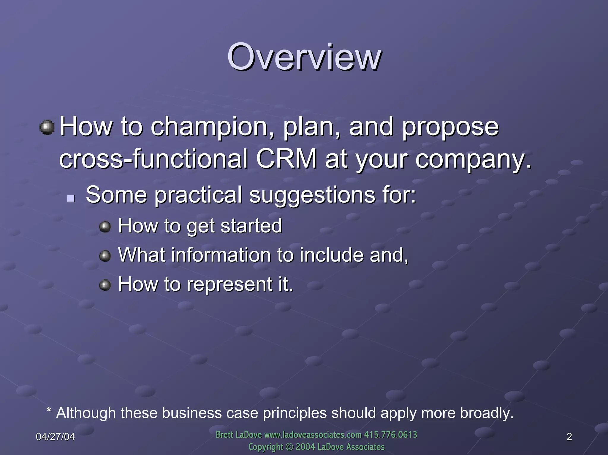 Building A Business Case For Crm Methodology | PDF | Business ...