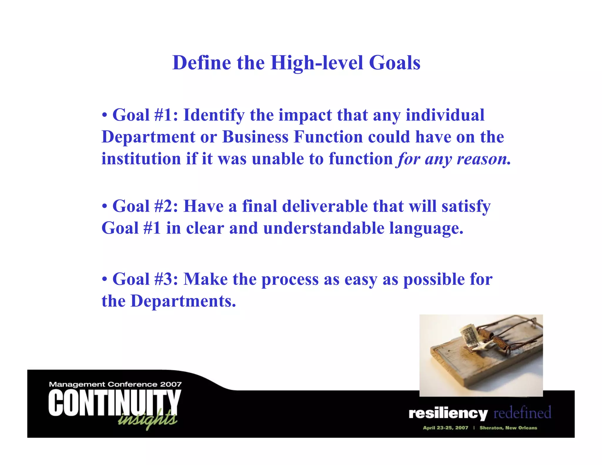 Building a business impact analysis (bia) process a hands on blueprint ...