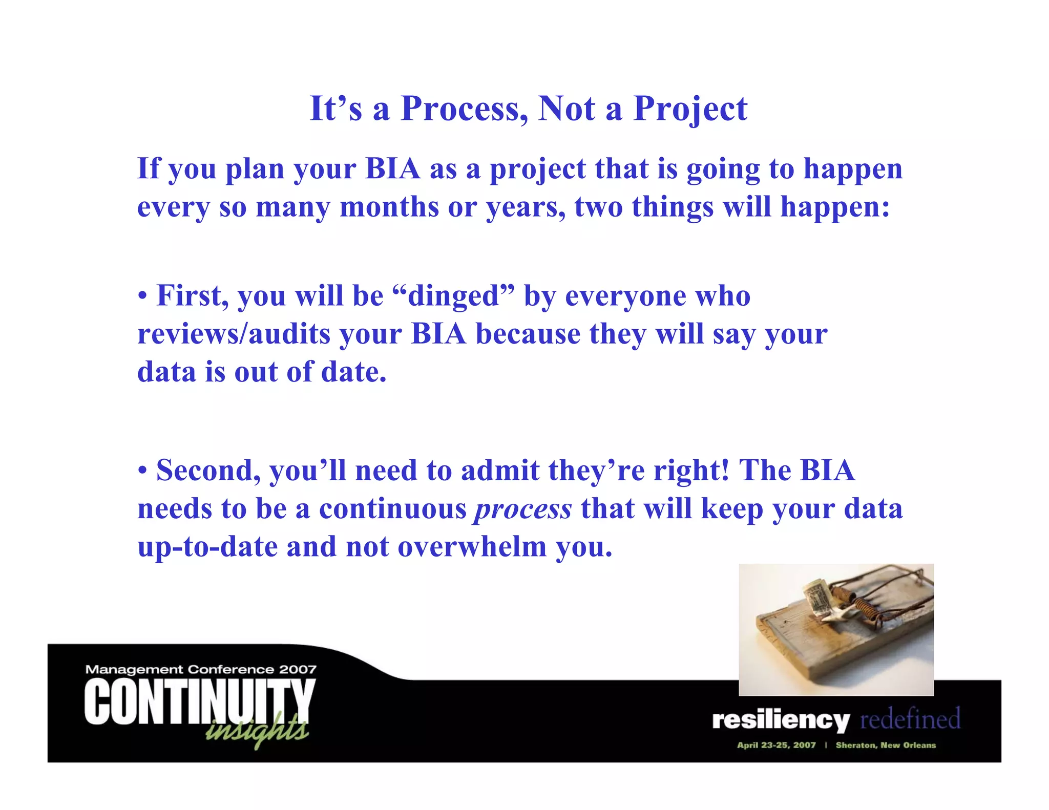 Building a business impact analysis (bia) process a hands on blueprint ...