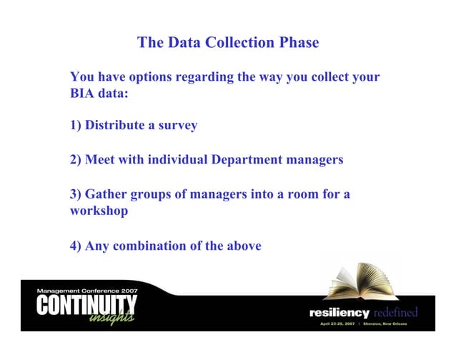 Building a business impact analysis (bia) process a hands on blueprint ...