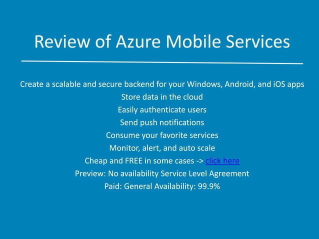 Building a chat app with windows azure mobile services | PPT | Free ...