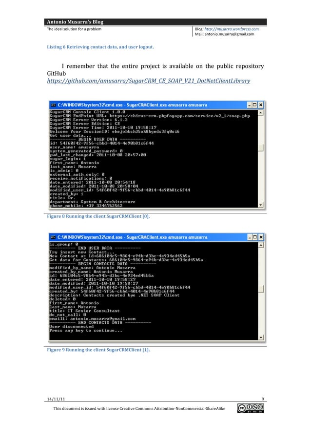 Building a Client .NET for SugarCRM | PDF