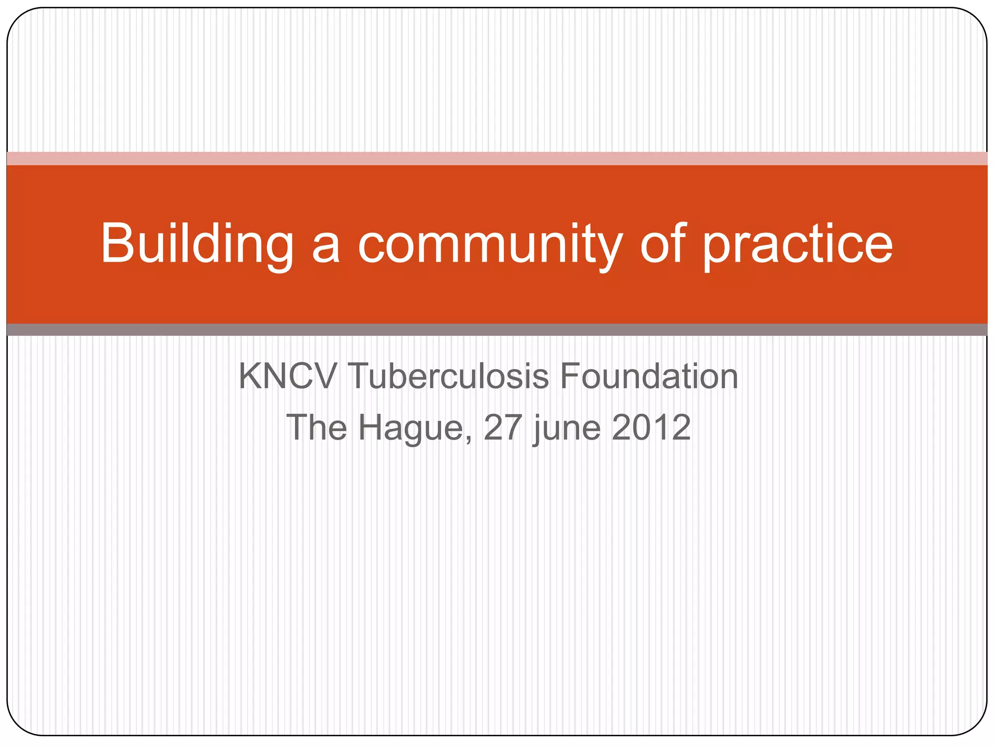Building a community of practice | PPT