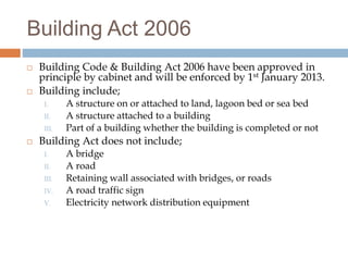 Building act 2006 presentation english version | PPTX