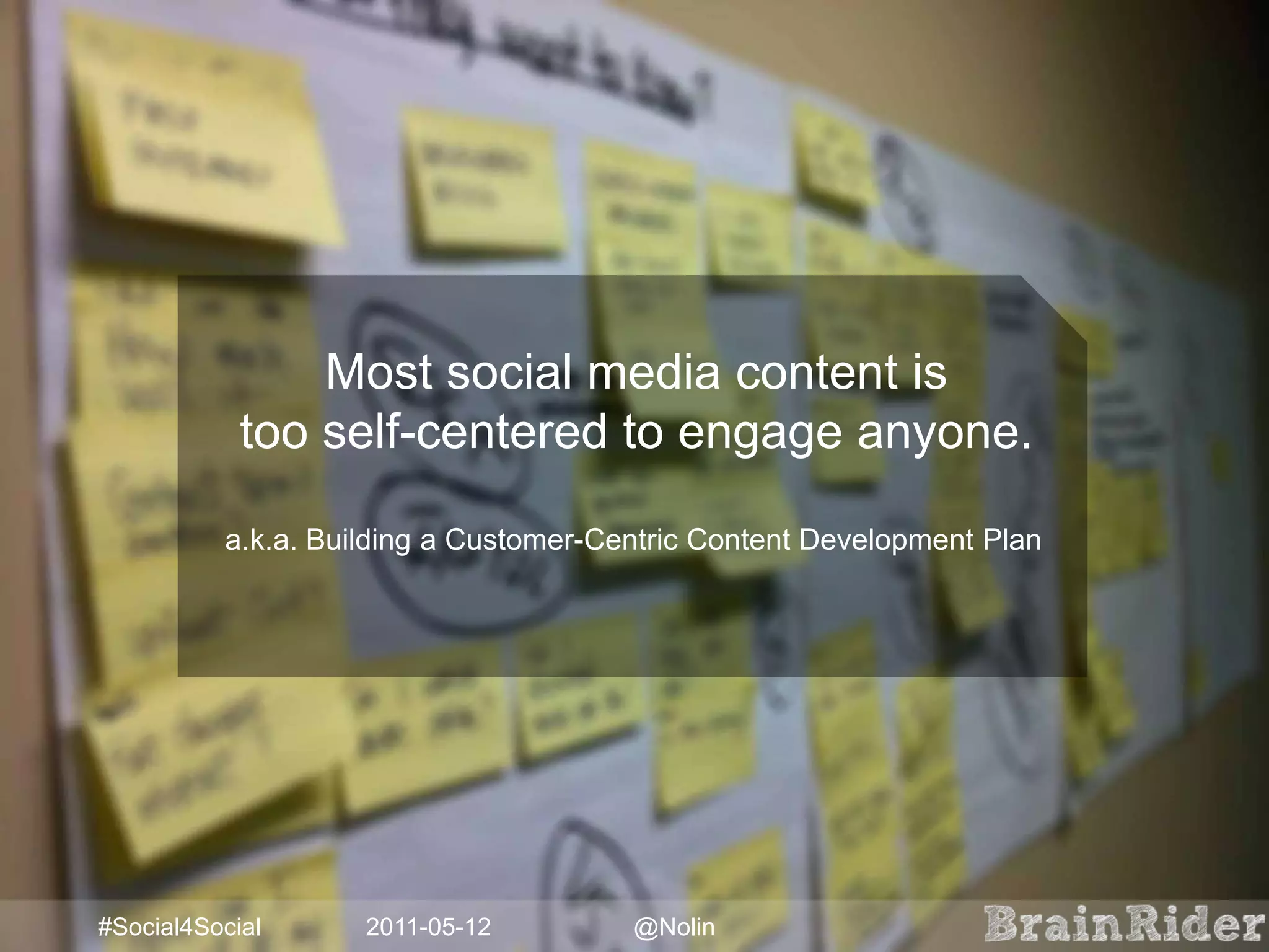 Building a customer-centric content development plan | PPT