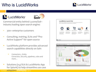Building a data driven search application with LucidWorks SiLK | PPT