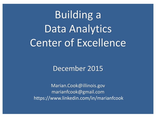 Building a Data Analytics Center of Excellence - Digital Transformation ...