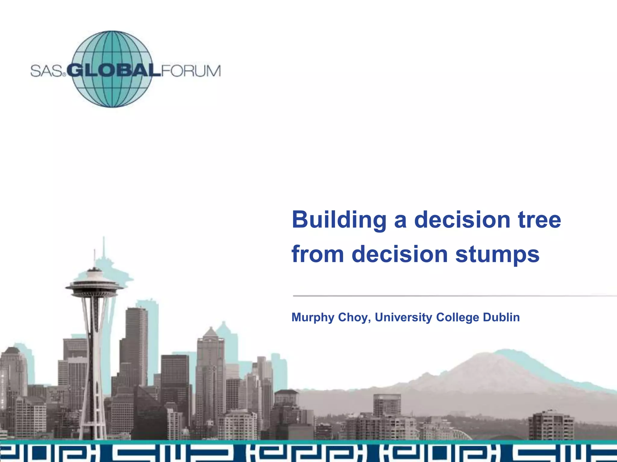 Building a decision tree from decision stumps | PPT