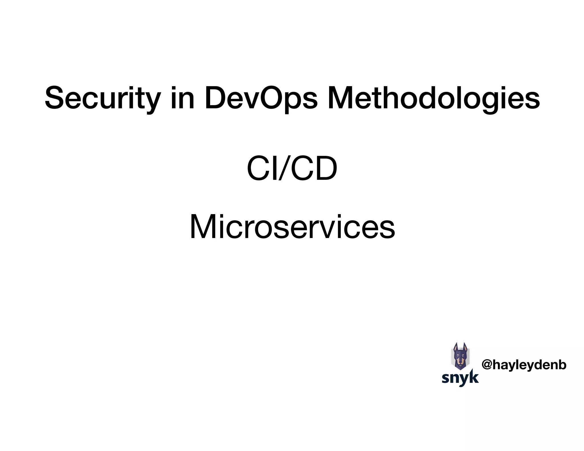 Building a DevSecOps Pipeline Around Your Spring Boot Application | PPT