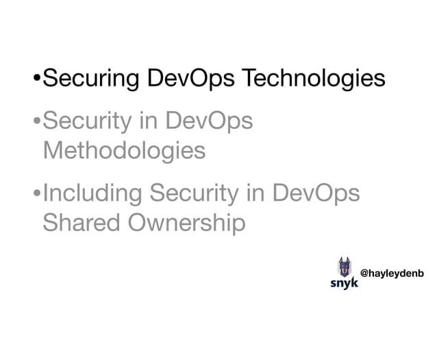 Building a DevSecOps Pipeline Around Your Spring Boot Application | PPT