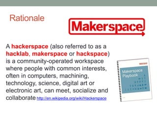 Building a digital scholarship centre on the successes of a Library Makerspace | PPT
