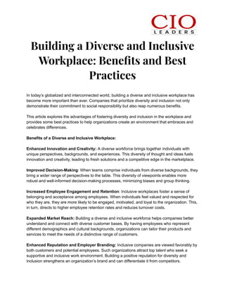 Building a Diverse and Inclusive Workplace_ Benefits and Best Practices.pdf