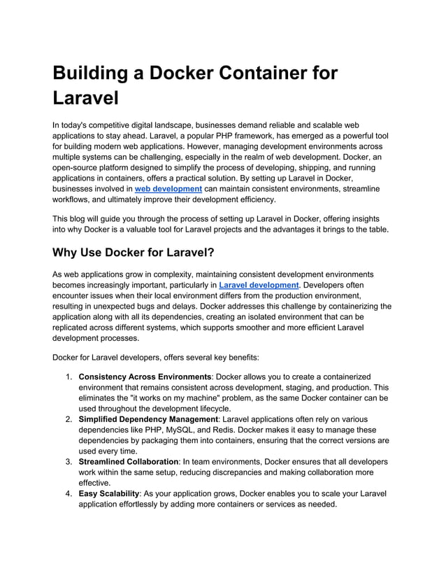 Building a Docker Container for Laravel.pdf