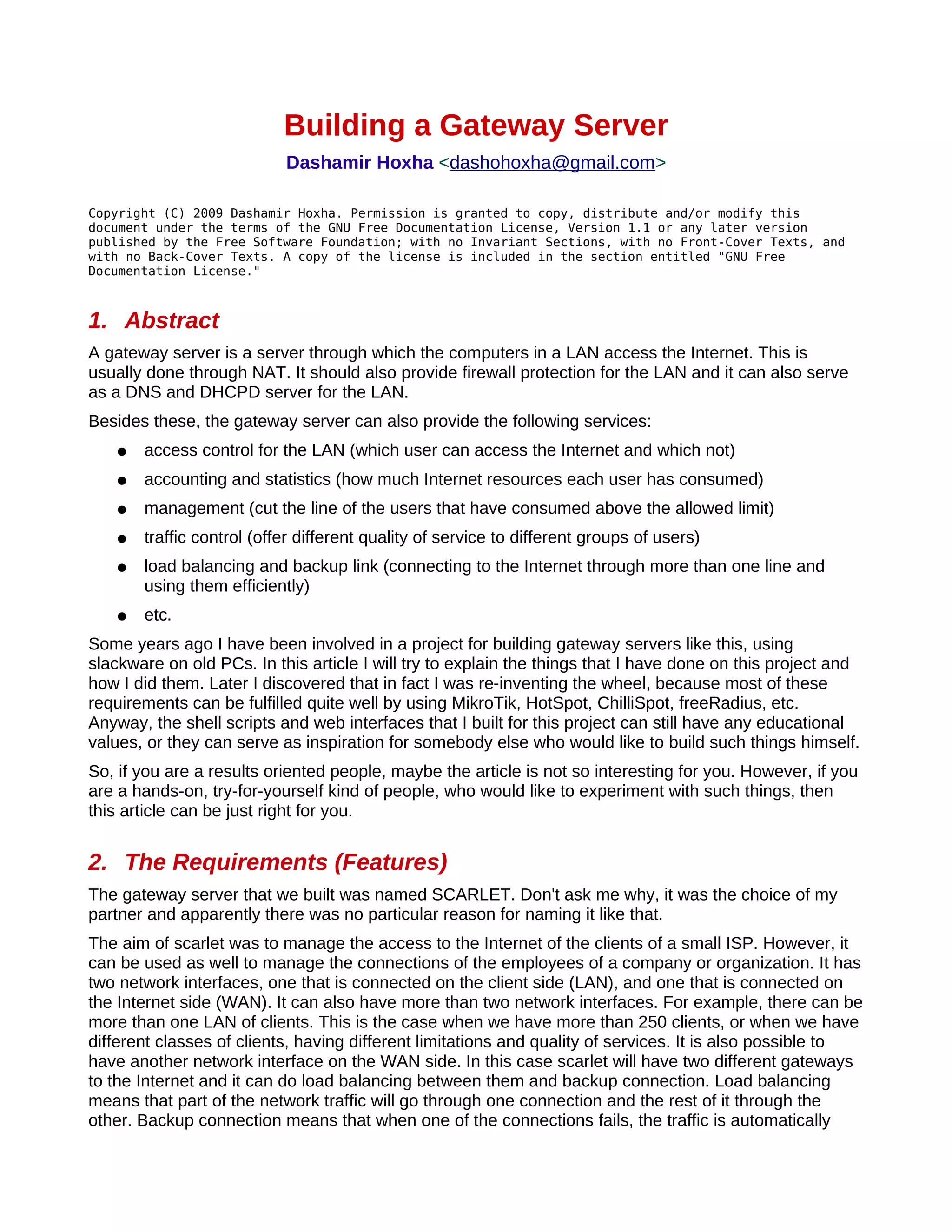 Building A Gateway Server Pdf