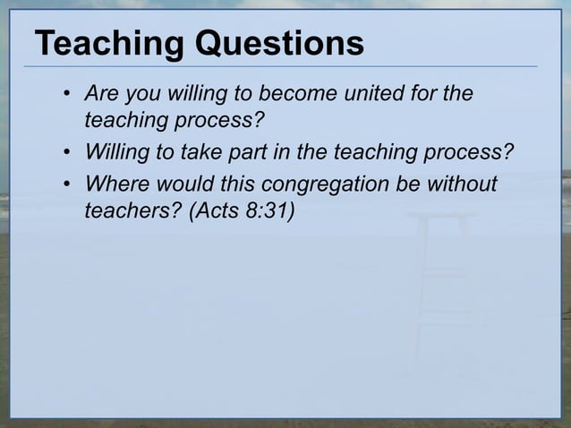 Building A Great Congregation Involves Teaching | PPTX
