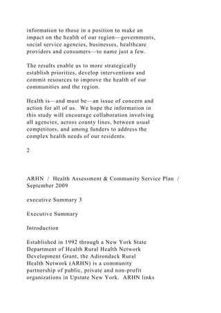 Building a Healthy CommunityHealth Assessment & Community Se.docx