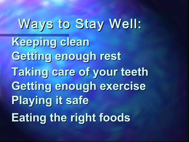 Building a healthy me | PPT