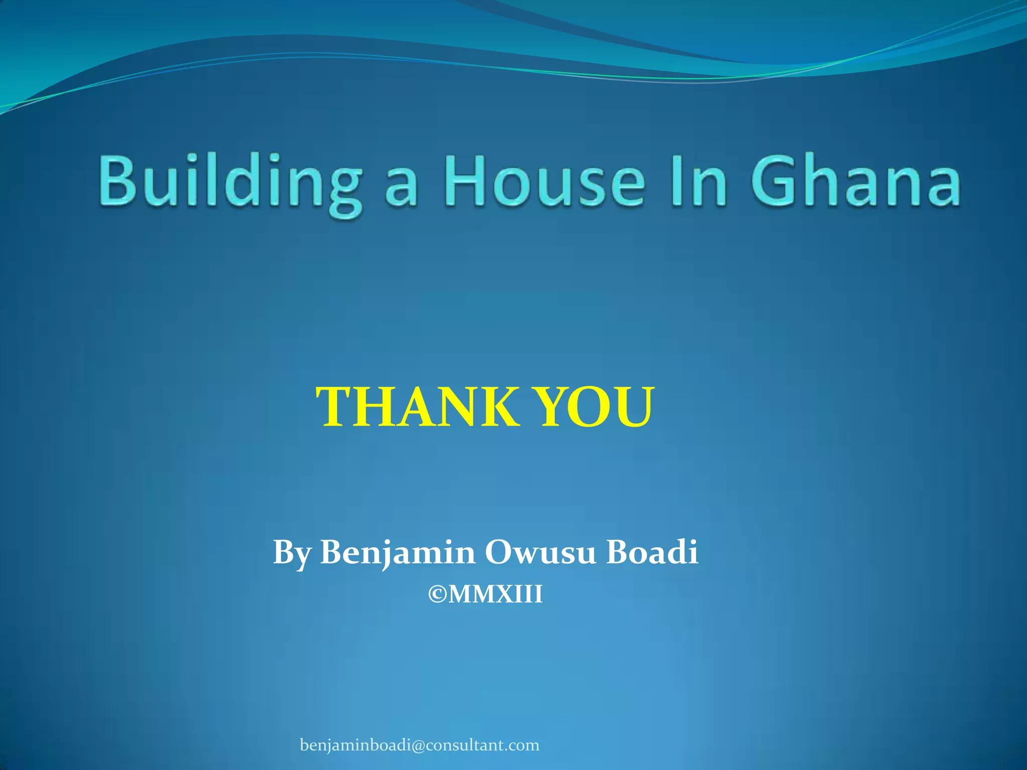 Building a house in ghana | PPSX