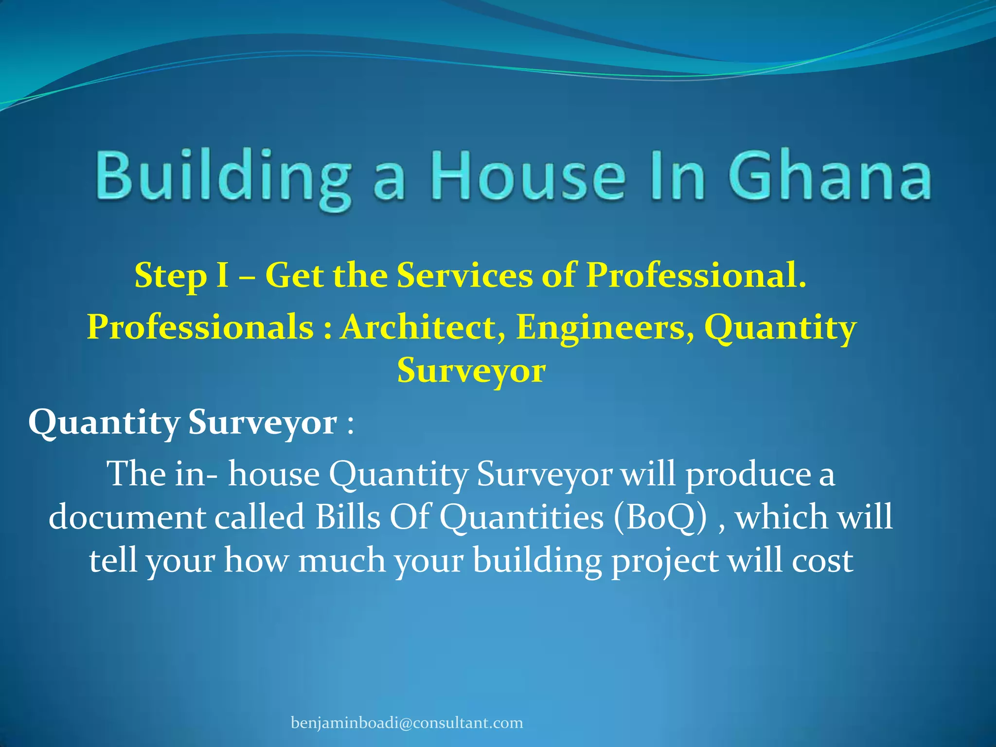 Building a house in ghana | PPSX