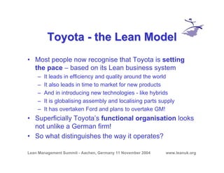 Building a Lean Business System | PDF