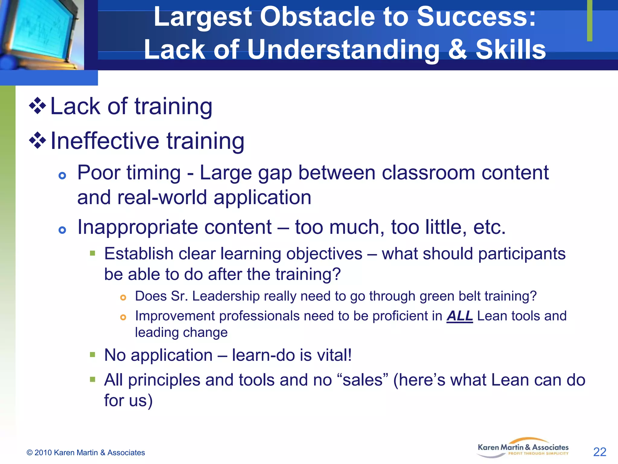 Building a Lean Enterprise: Navigating the Common Obstacles to Success ...