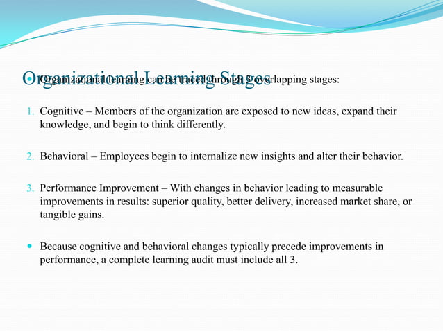 Building a learning organization | PPTX