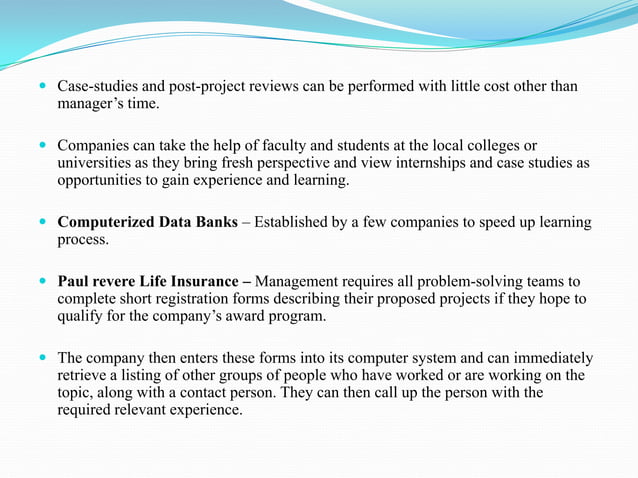 Building a learning organization | PPT
