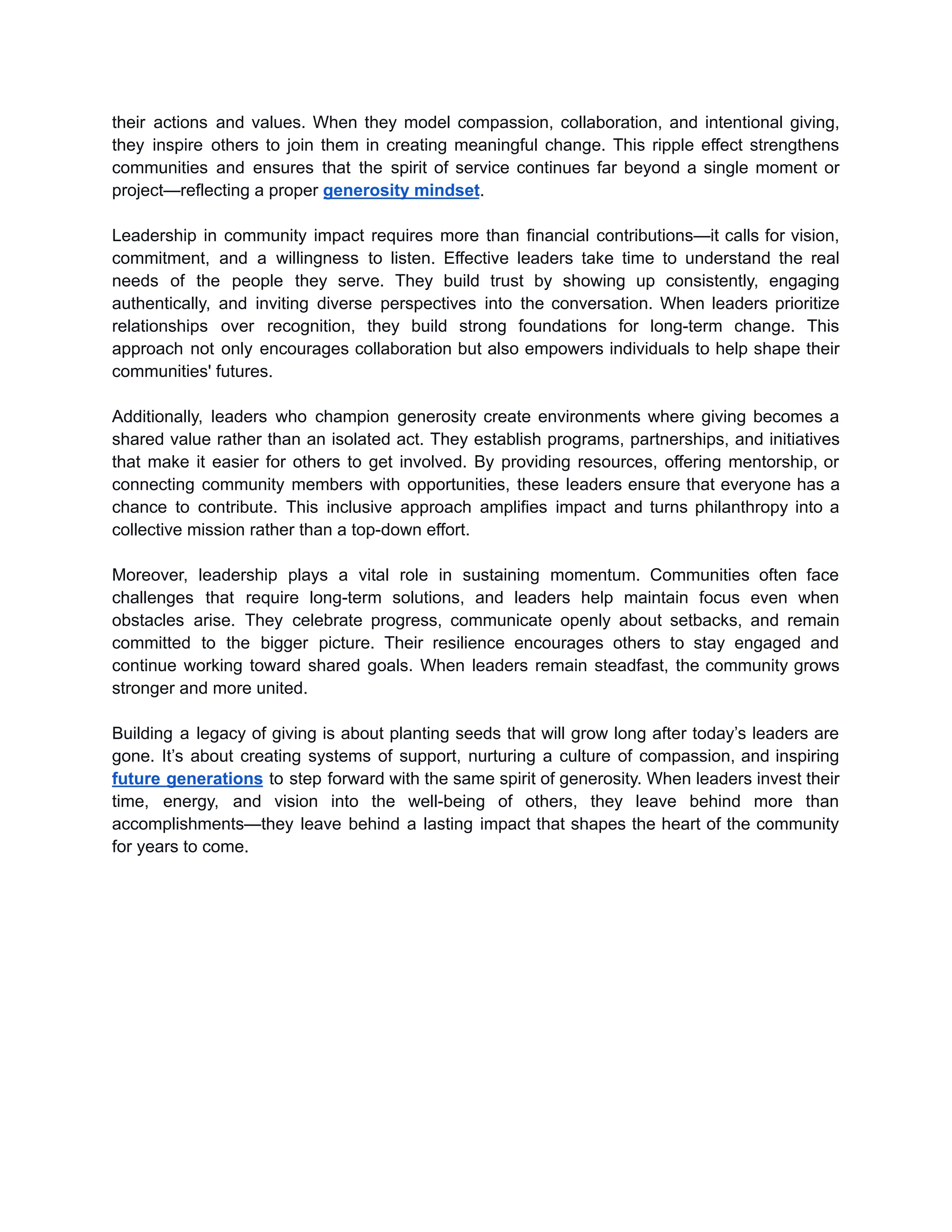 Building a Legacy of Giving_ The Role of Leadership in Community Impact ...