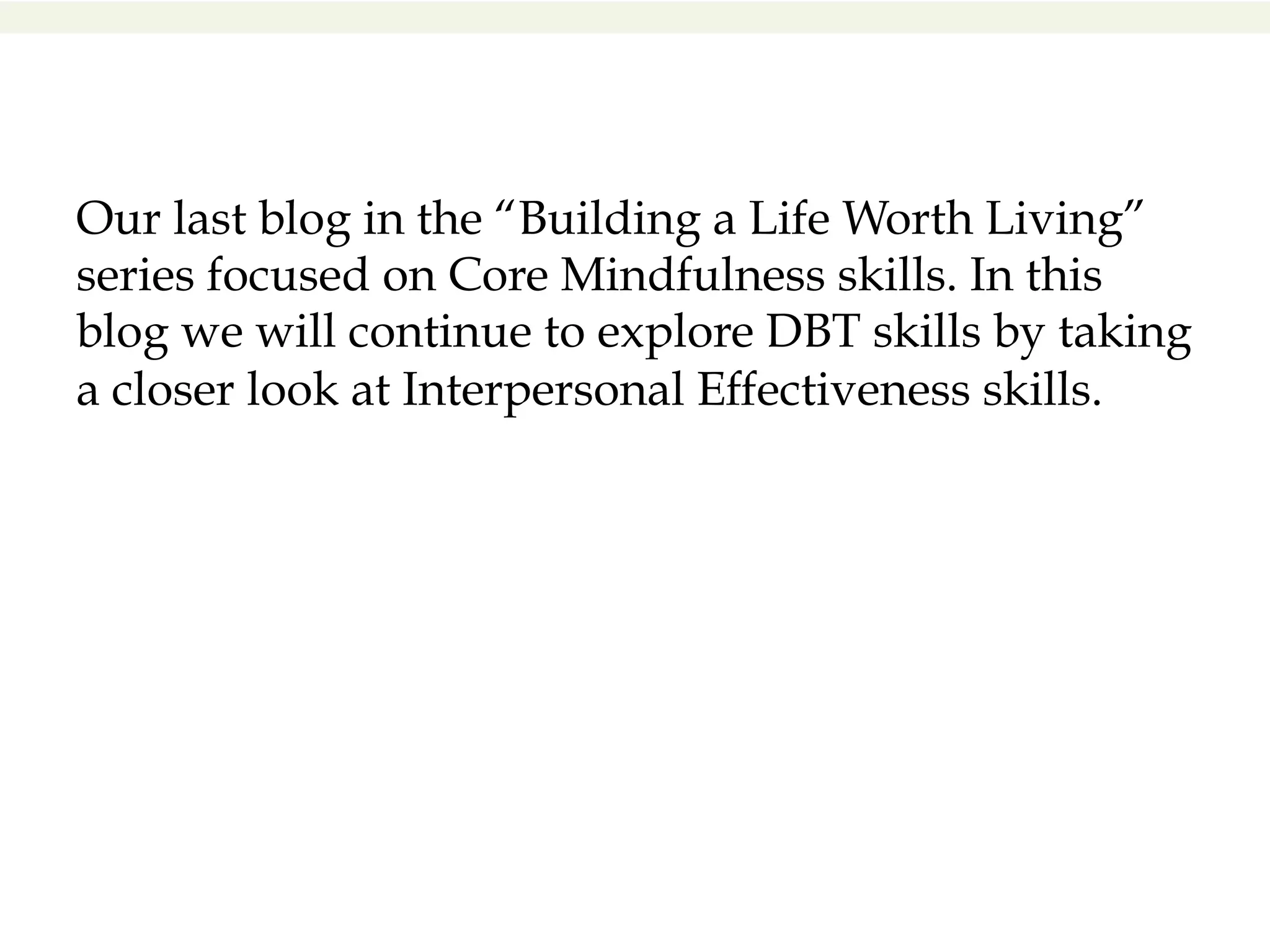 Building a Life Worth Living: Part 4 | PPT
