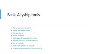 Building allyship and confronting bias | PPTX