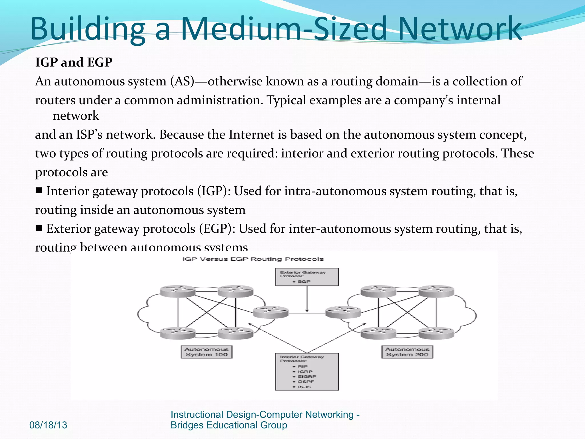 Building a medium sized network | PPT