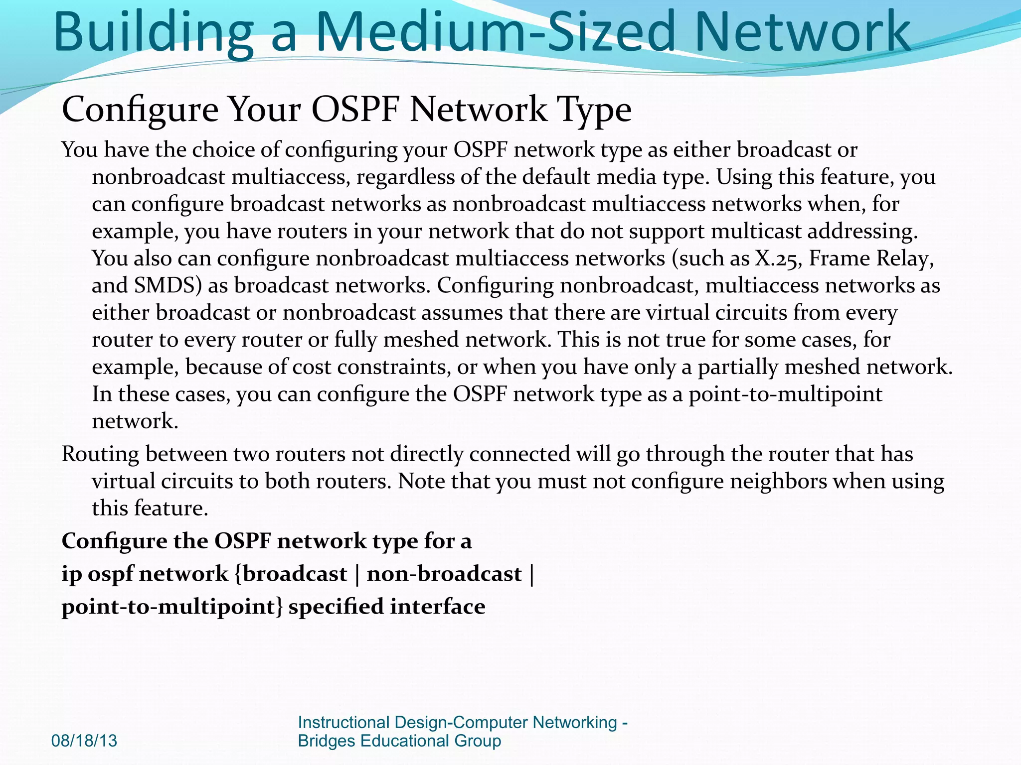 Building a medium sized network | PPT
