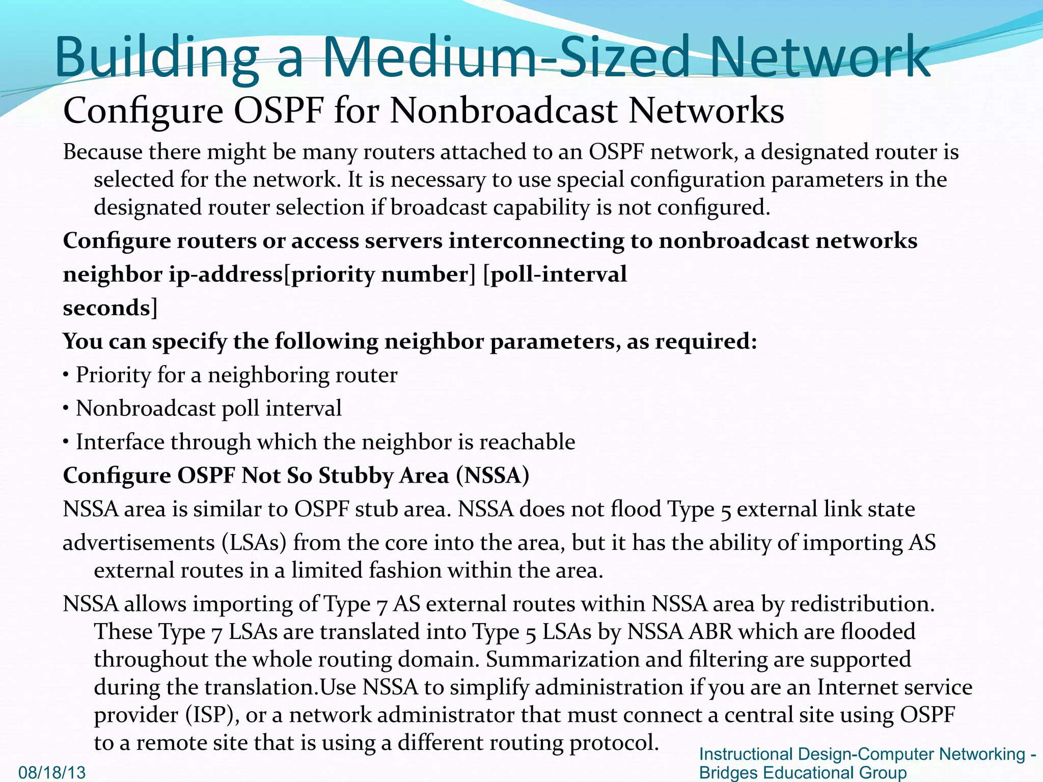 Building a medium sized network | PPT